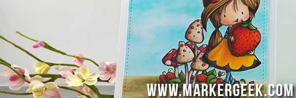 Cute CAS Card with Tiddly Inks Stamps - Marker Geek