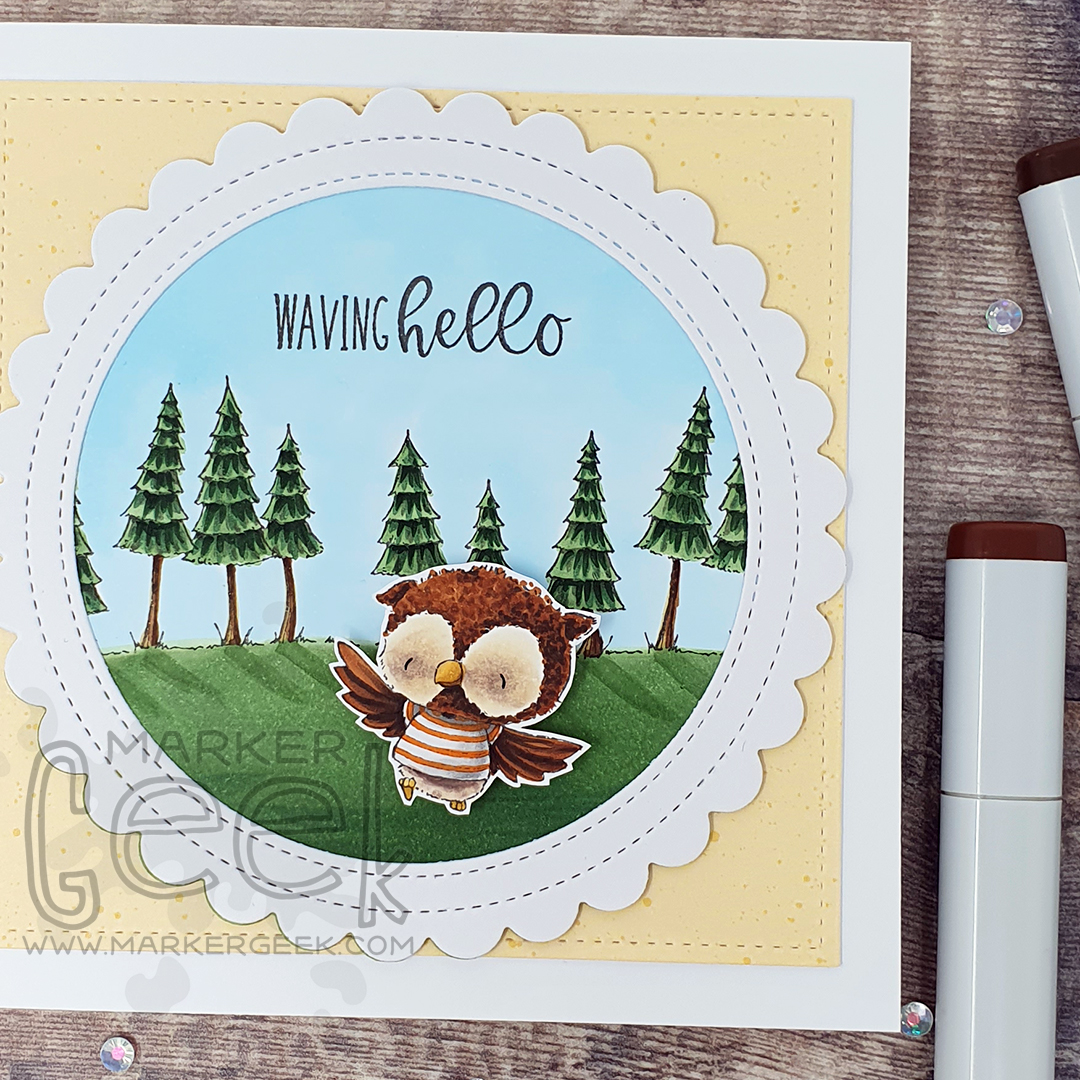 Ruby Cute Owl Copic Video & Card - Marker Geek