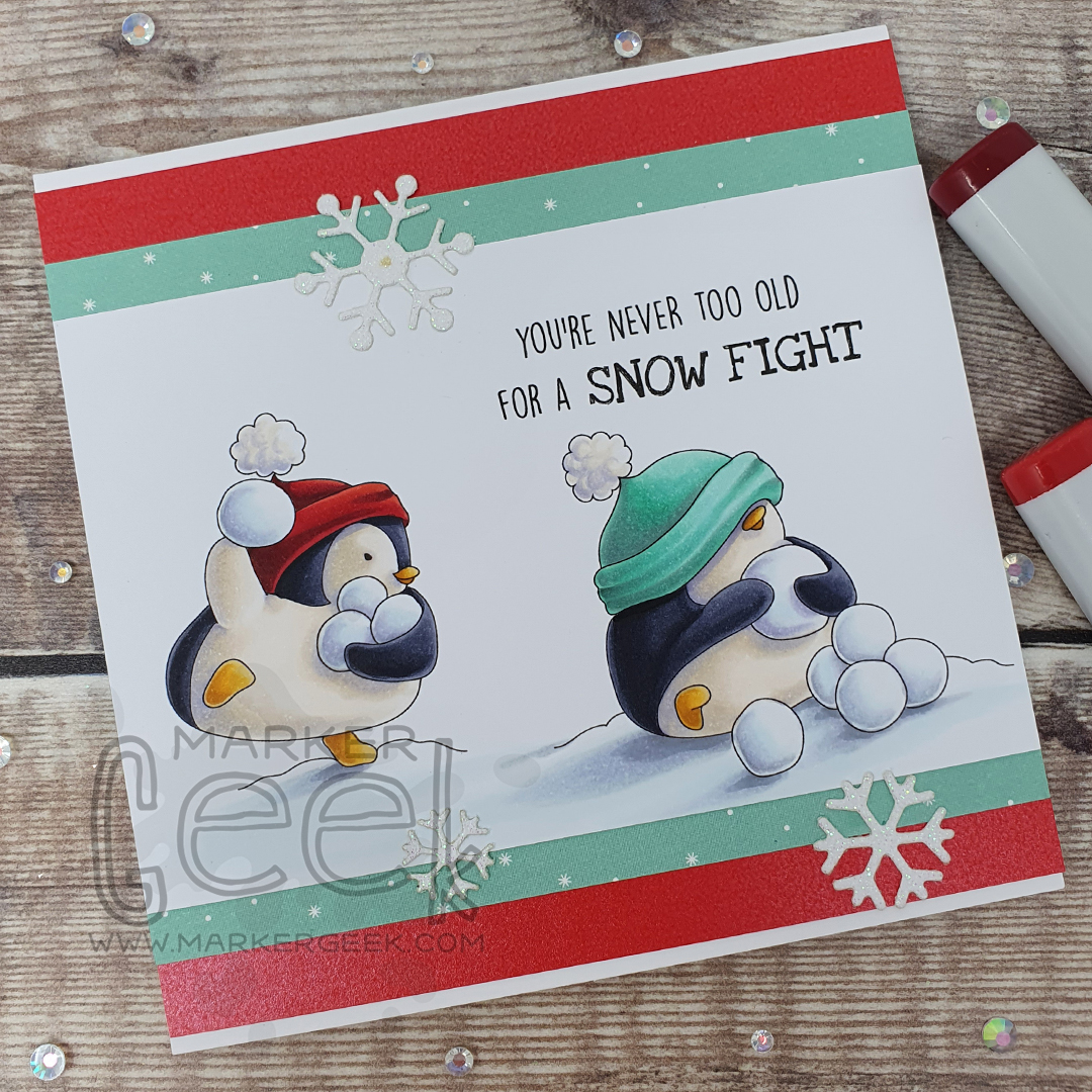Snow Fight Penguins Copic Video - Marker Geek