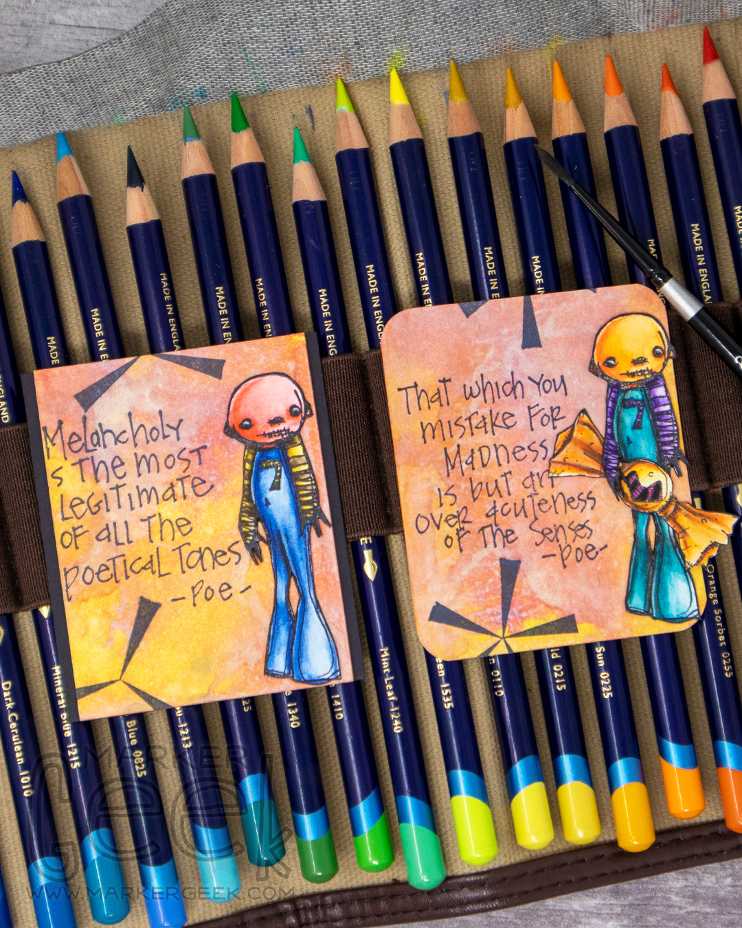 Stampotique Originals Seiben Poe ATCs - Marker Geek