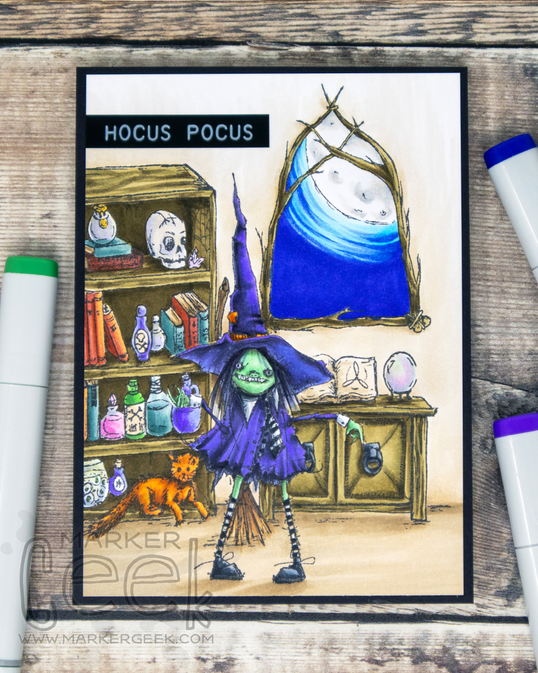 Stampotique Witches Lair Scene Copic Video - Marker Geek