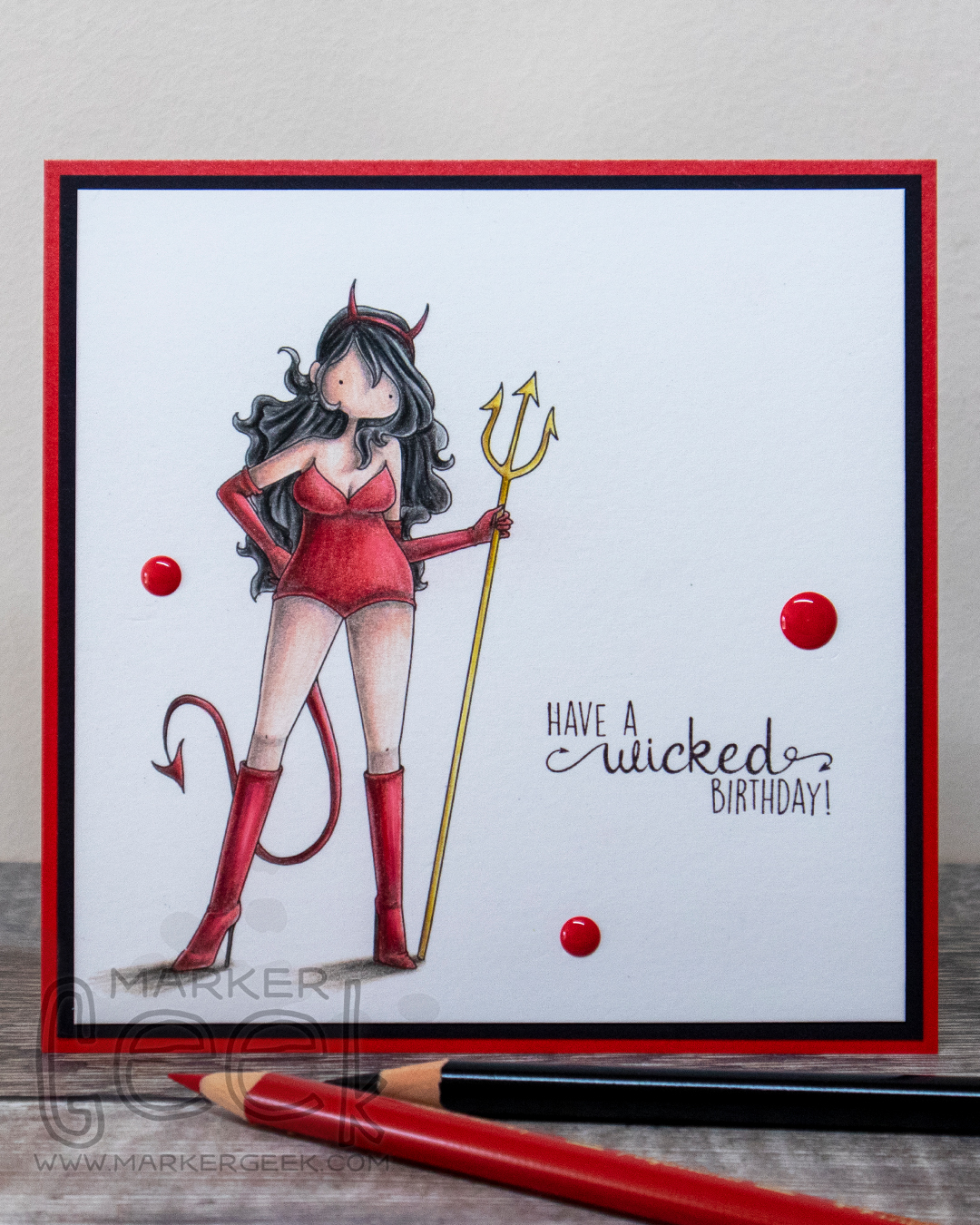 Curvy Girl Devil Coloured Pencil Video - Marker Geek