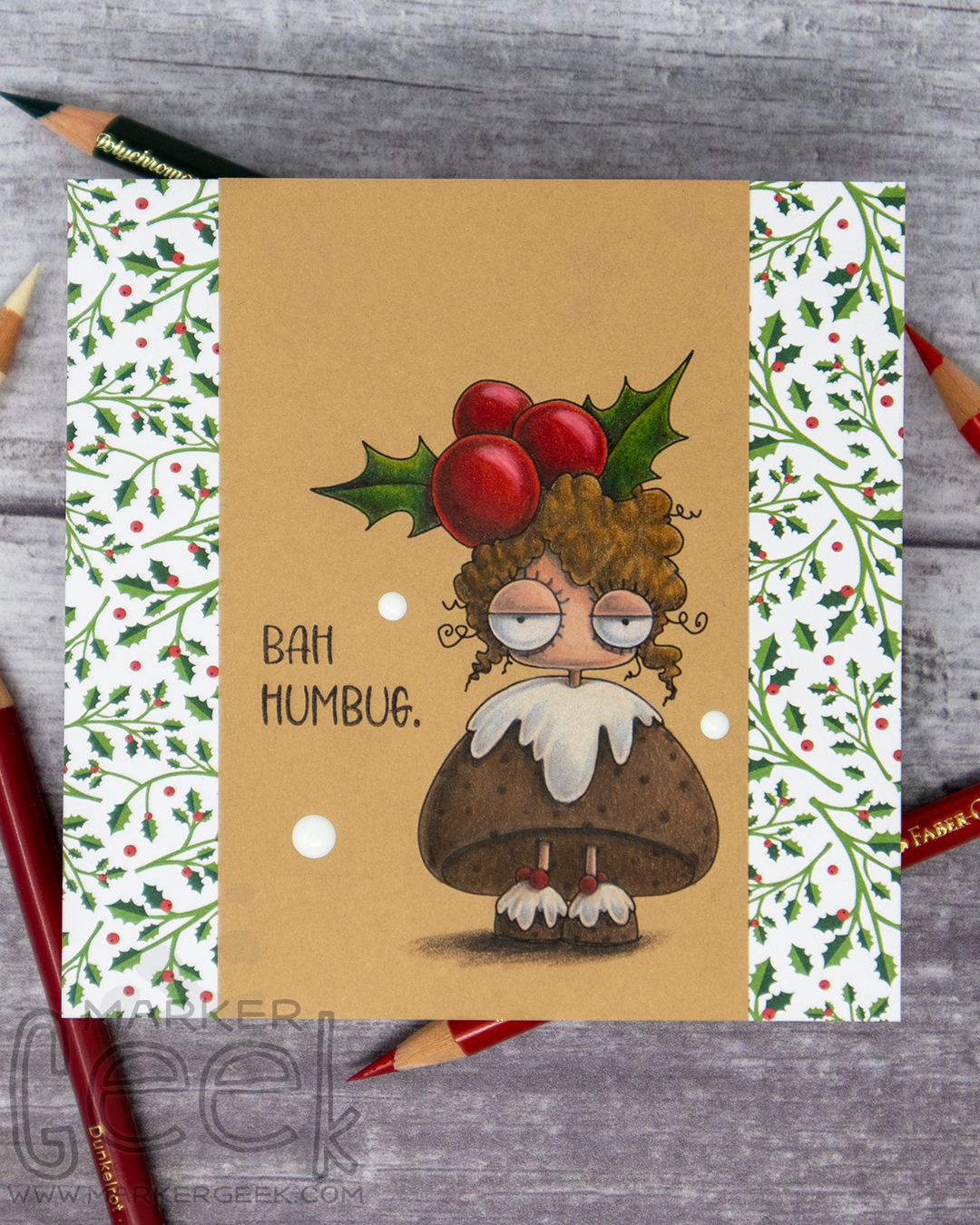 Mini Oddball Christmas Pudding Pencil Video - Marker Geek
