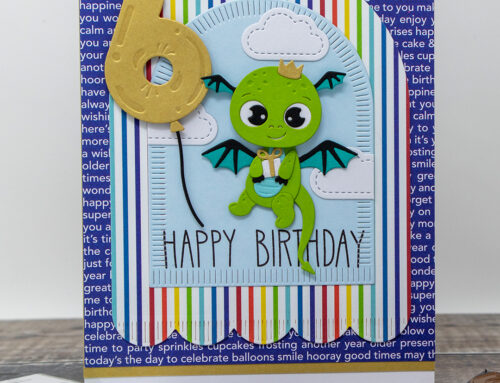 Whimsy Stamps Dorky Dragon Card - Marker Geek