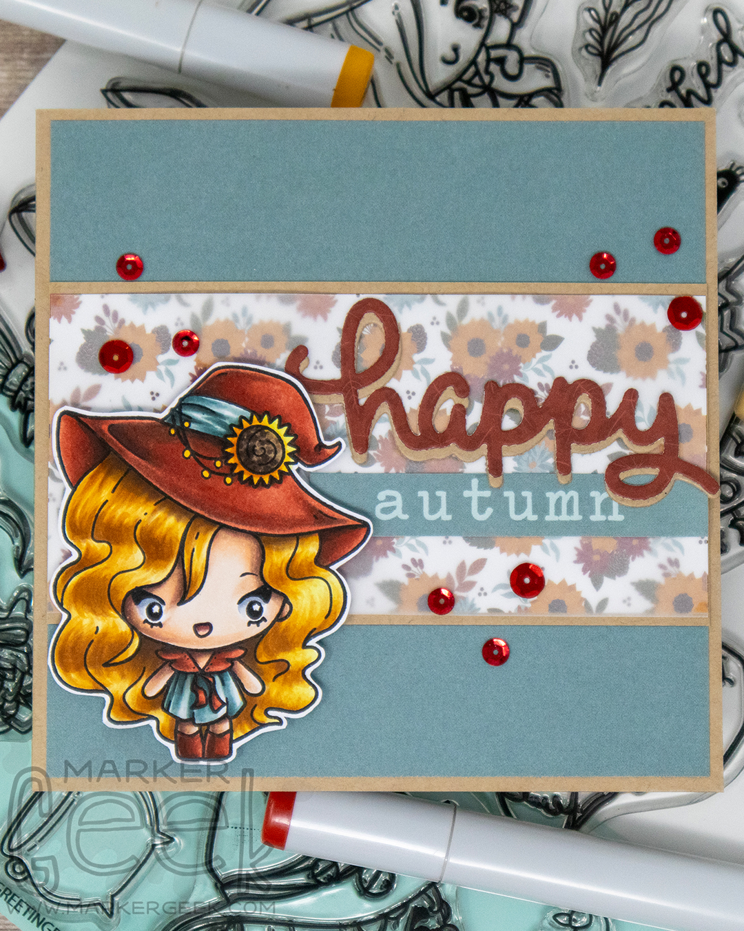 TGF Hocus Pocus Autumn Witch Card & YouTube Members Video - Marker Geek