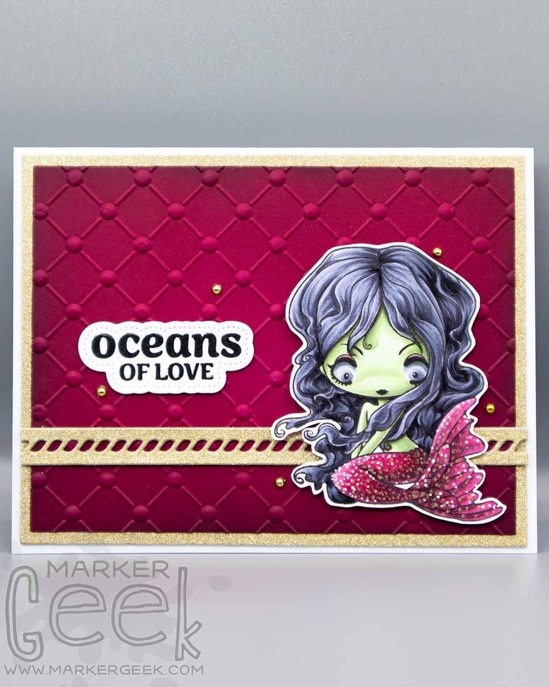 TGF Creeper Syren Mermaid Card & Copic Video - Marker Geek
