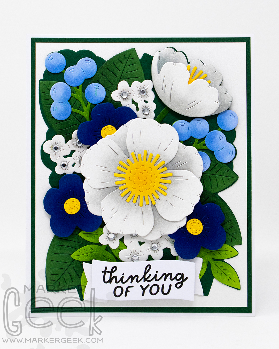 Primrose Garden Die Cut Sympathy Card - Marker Geek