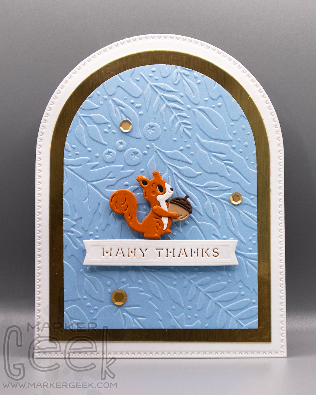 Spellbinders September Club of the Month: Autumn Squirrel Thank You ...