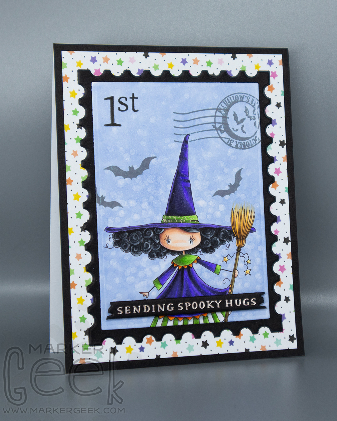 Whimsabella Witch Elspeth Spindlewick Postage Card - Marker Geek