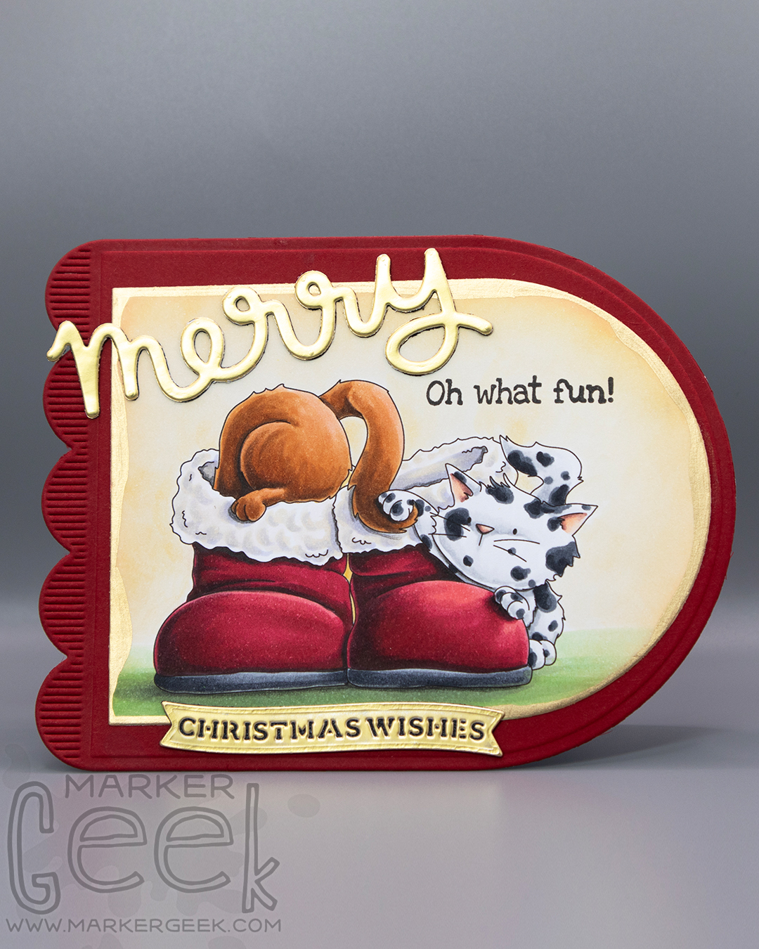 Stamping Bella Kittens in Boots Card & Copic Video - Marker Geek